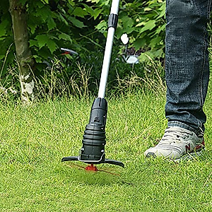 Wireless Electric Lawn Mower 2000mah Li-ion Battery Adjustable Cordless Grass Trimmer Garden Pruning Tools - Lawn Mower - - (Style: B, Color: Black)