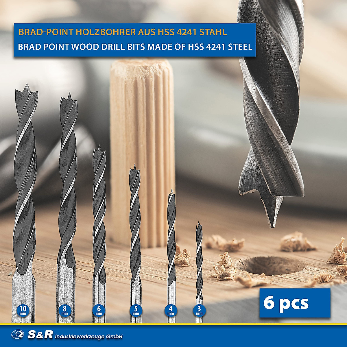 S&R Metal Concrete Masonry Drill Bit Set 23 Pcs. Multi Functional: 10 Metal Drills HSS M2 Steel / 7 Concrete Drills / 6 Wood Drills/Bits Set in Metal Box Multi-Purpose