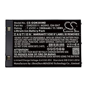 KOVHIHAV Replacement Battery Compatible with Echographe Vscan, Scan Ultrasound, Vscan Pocket Sized Ultrasound,fits Part No GM200011, GM-BAT, M2840, 7.4V 1500mAh / 11.10Wh