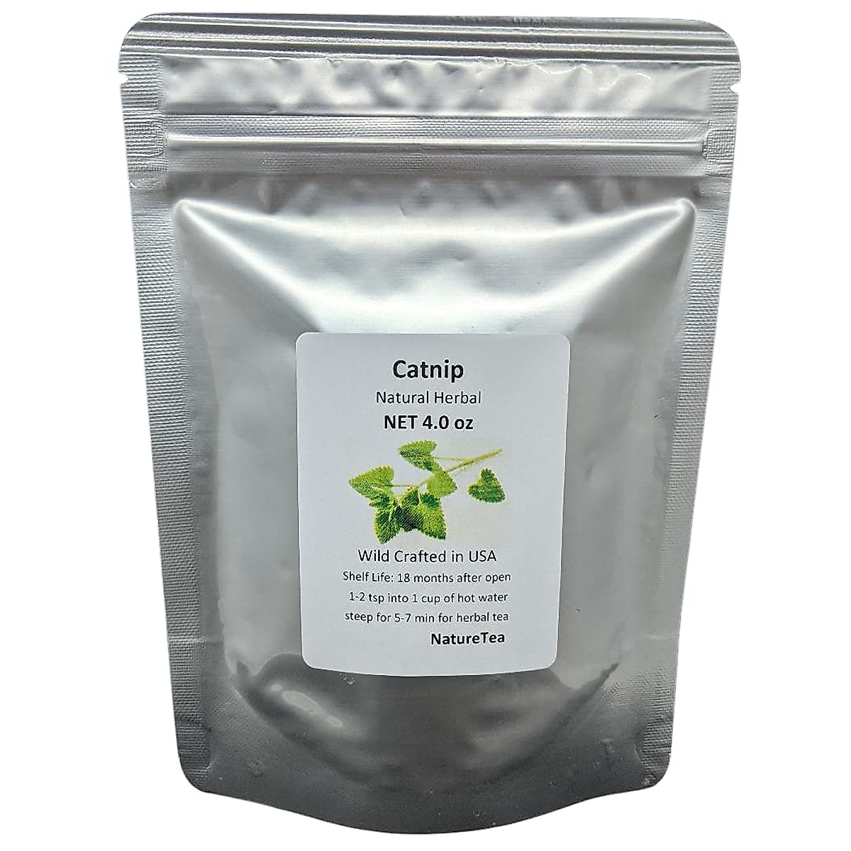 Catnip - Dried Nepeta cataria Loose Leaf/Buds by Nature Tea (4 oz)