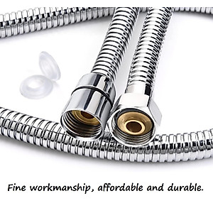 59 Inches Shower Hose,Bidet hose 304 Stainless Steel Handheld Shower Head Hose,The thread interface size is G1/2 (20mm)(Chrome)
