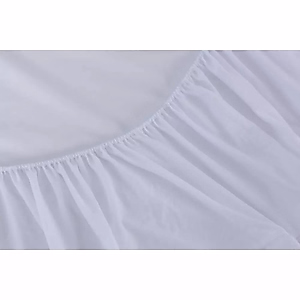 Vinyl Plastic Mattress Protector Fitted Sheet Style Waterproof Mattress Cover Breathable - Bed Wetting and Spill Protection for Mattress Fits a Mattress Up to 11.5" Deep (Twin 76" x 39" x 11.5" Deep)