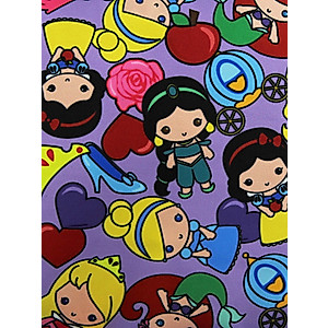 Disney Princess Emoji Girl's 16 Inch School Backpack Bag (One Size, Purple)