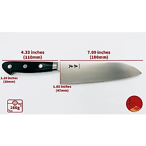 Japanese Chef Knife Santoku: Three Virtue Blade | Multi-Utility Chef Knife, Authentic Blade Made in Japan
