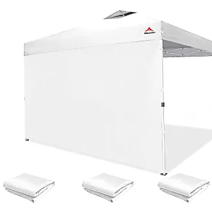 EMSCANOPY SunWall for 12x12 Canopy Frame, 3 Pack Sidewall Only, (White)