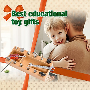 Sunix Montessori Screw Driver Board for Kids, Screw Sorter Game Basic Skills Educational Sensory Learning Toy for 3 4 5 Year Old Kids Toddlers, Preschool, Classroom STEM Montessori Toy