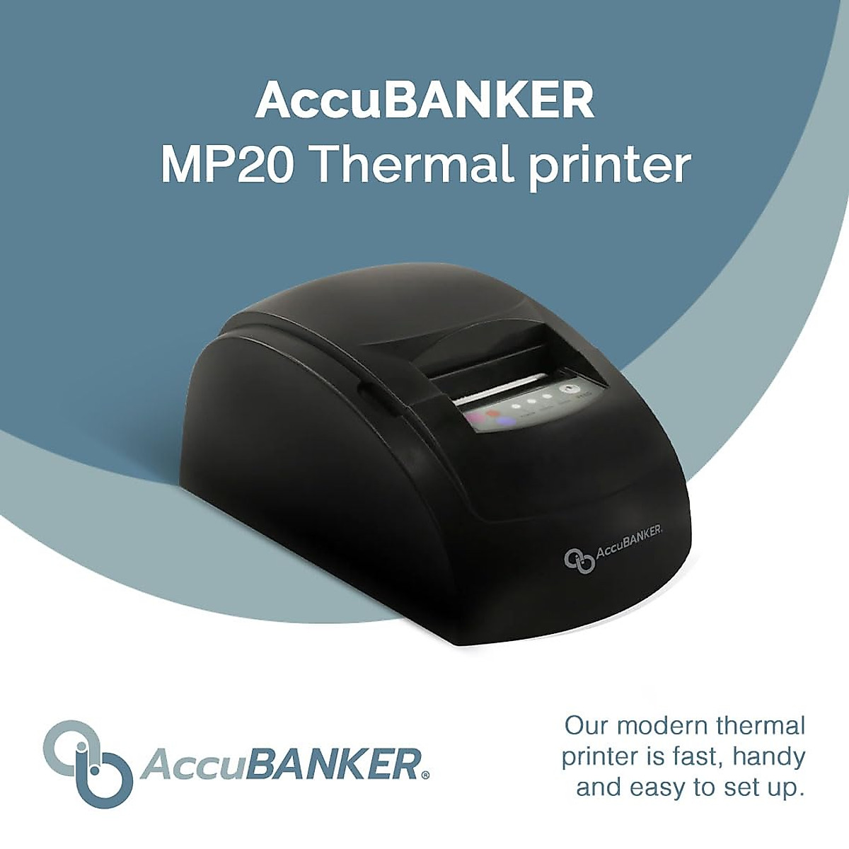 AccuBANKER MP20-58 Thermal Printer for AB5800 Bill Counter - Prints Reports of Verified Bills, Quick and Easy to Use, Compact Design, Quick Printing Speed, Low Noise Level (AB5800 Compatibility)