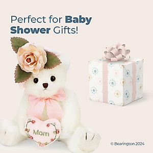 Bearington Mommy Tenderheart White Stuffed Bear, 10 Inch Mommy Teddy Bear