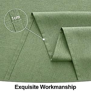 Smiry Rectangle Linen Tablecloth, Waterproof Spillproof Anti-Wrinkle Burlap Table Cloth, Washable Decorative Farmhouse Fabric Table Covers for Dining, Fall Parties, Banquets, 52x70 Inch, Sage Green