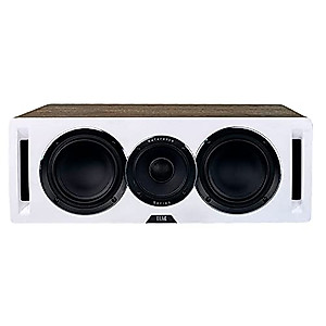 ELAC Uni-Fi Reference 3-Way 5-1/4" Center Speaker, Oak or Walnut Center Speaker for Home Theater, White Baffle with Oak Sides