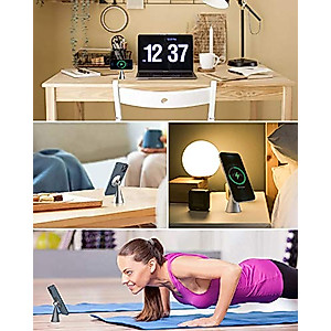 Yikda Cell Phone Stand for MagSafe Charger - Magnetic Phone Holders Desktop Stand - for iPhone12 Series & iphone13 Series Stand (Silver)