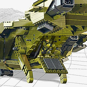 MEGA Halo Toy Building Sets, Pelican Inbound Vehicle with 2024 Pieces, 3 Micro Action Figures and Accessories, for Collectors