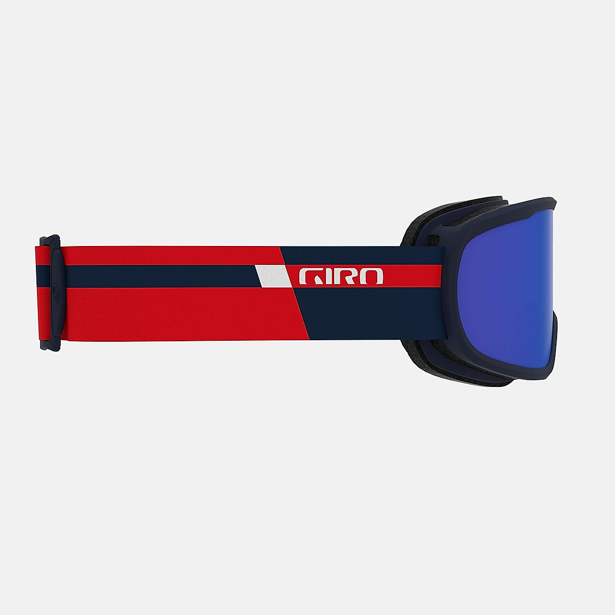 Giro Roam Ski Goggles - Snowboard Goggles for Men, Women & Youth - Red Midnight Podium Strap with Grey Cobalt/Yellow Lenses