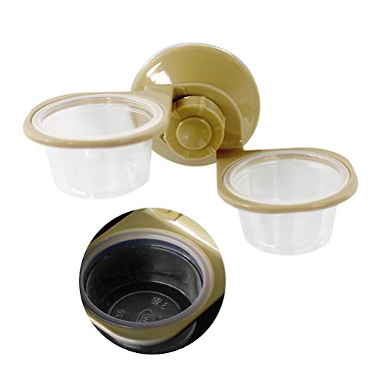 balacoo Pet Feeder Fixed Type Reptile Feeder Safety Hanging Food Feeder Bowl Basin Feeder for Chameleon Tortoise Gecko Iguana Lizard (Double Bowl) Pet Food