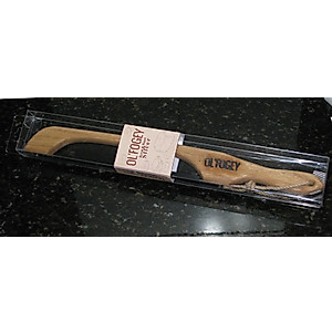 BREAD Knife islice.ca Bagel Knife - solid oak bow bread slicer for homemade bread - 17 inch - easy grip handle. For sourdough loaf & baguettes, easily slices crusty and hot loaves premium kitchen gift