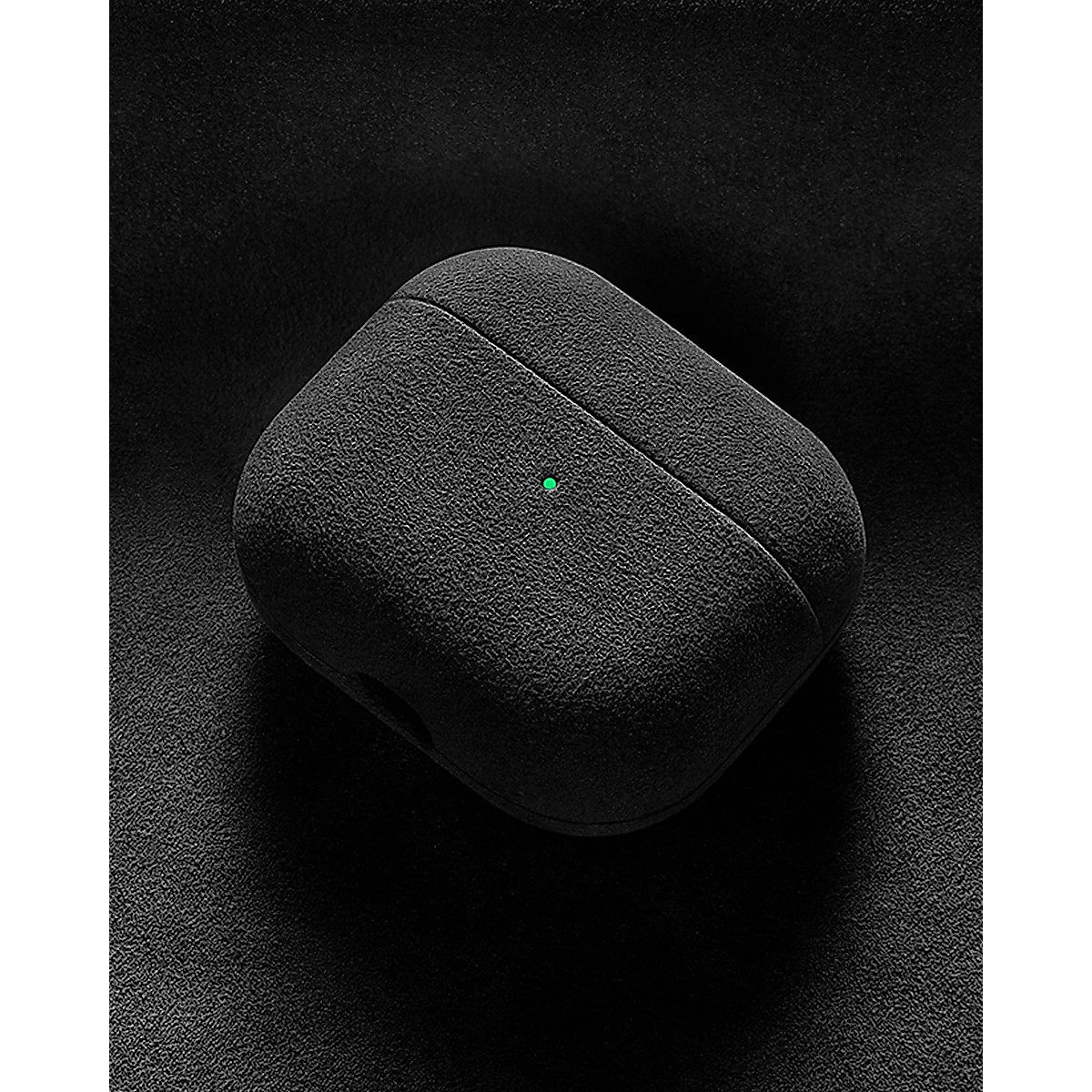 Luxury Alcantara AirPods Case. Premium Italian Imported Material. Fully Wrapped Inside & Outside. 360 Protection. (AirPods 3rd Generation, Black)