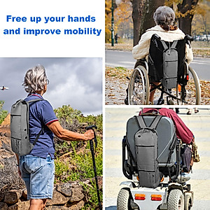 iGuerburn Oxygen Tank Backpack Size D, Portable Oxygen Backpack for D/M15 JD/M22 Cylinder Bag O2 Tank Carrier Holder for Travel (Grey)