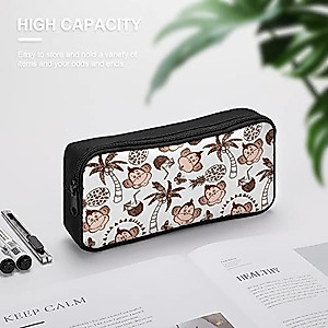 Monkey Pineapple Butterfly Coconut Pencil Case Pencil Pouch Coin Pouch Cosmetic Bag Office Stationery Organizer