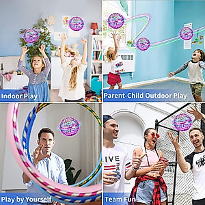Flying Orb Ball Toys, Galaxy Ball 2024 Hover Ball Soaring Nebula Flying Orb, Hand Controlled Boomerang Galactic iFly Spinner, RGB Light Magic Space UFO Toy, Mini Drone for Kid Adults Outdoor Indoor