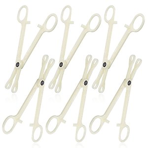 Piercing Clamps - Autdor 25Pcs Piercing Forceps Rounded Slotted Disposable Piercing Clamps Septum Forceps for Lip Navel Tongue Belly Ear Nose Piercing Kit Piercing Tools