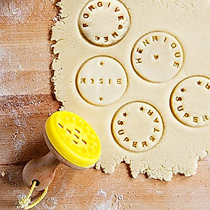 Suck UK Customisable Cookie Stamp Alphabet Cookie Cutters Personalized Cookie Stamp For Baking Silicone Baking Molds & Cookie Decorating Supplies Cookie Press Baking Kit & Baking Gifts