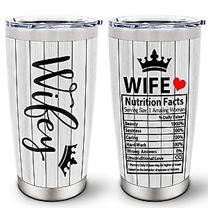 Vutieso Gifts For Wife, Wife Birthday Gifts, Wife Gifts, Anniversary Romantic Gift For Wife, Wifey Gifts, Gifts For Wife From Husband, Couples Gifts For Wife Coffee Tumbler 20oz, Funny Gift For Her