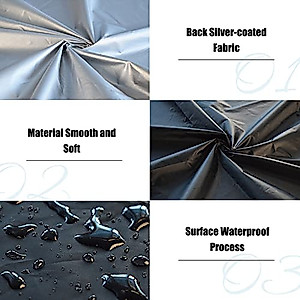 NIMOSA Outdoor Square Hot Tub Cover, 210D Oxford Fabric Garden SPA Bath Pool Cover Waterproof Dustproof Anti-UV,Grey,207x207x30cm