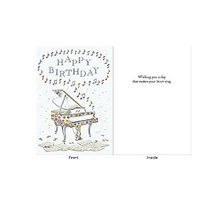 Design Design Happy Birthday Piano Birthday Card - Her