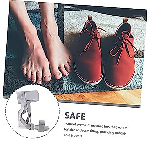 LALAFINA Foot Valgus Immobilizer Leg Brace Ankle Pain Support Moldable Night Splint White Orthotics for Plantar Fasciitis Lightweight Drop Foot Brace Foot Support Home Drop Foot Brace