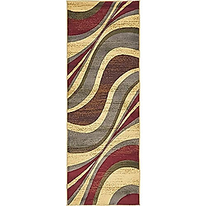 Unique Loom Barista Collection Area Rug - Ngada (2' 2" x 6' 1" Runner, Beige/ Red)