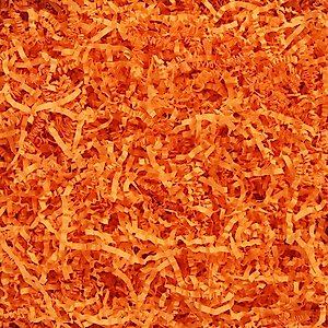 LOMIMOS 250g/8.8oz Halloween Orange Raffia Paper Confetti Shred,for Gift Wrapping Craft DIY Packaging Filling Party Decoration