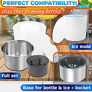 Ice Bucket Mold Ice Mold Wine Bottle Chiller Champagne Ice Mold Wine Chiller Bucket Champagne Ice Bucket Wine Ice Bucket Flower Ice Cube Mold Ice Bucket for Wine Bottles Wine Bucket Wine Cooler Bucket