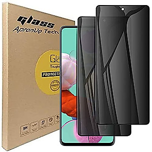 [2-Pack] Tempered Glass Privacy Screen Protector for Samsung Galaxy A53/ A52 / A51 /S20 FE, Anti-Spy 9H Protector Film for Galaxy A53 5G A52(4G/5G) A51 S20 FE 6.5", Case Friendly Easy Install - Black