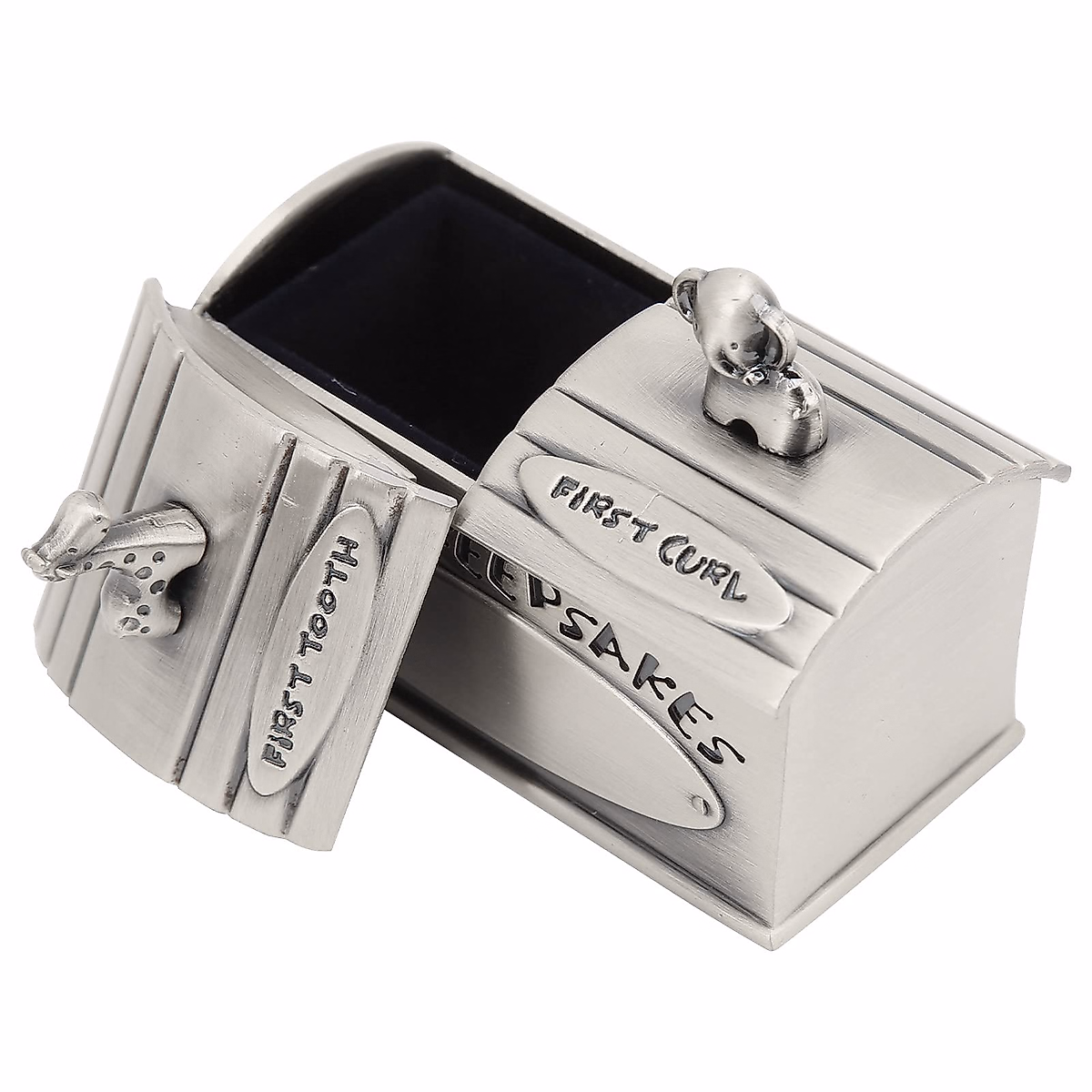 Pssopp Fetal Hair Box Metal High-End Keepsake Tooth and Box European Baby Collection Box for Kids Children Gifts(Ancient tin)