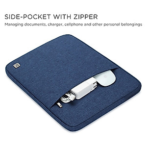 NIDOO 13.3 Inch Laptop Sleeve Case Water Resistant Protective Cover Notebook Bag Compatible with Surface Book 3 / ThinkPad P14s E14 T14 / ThinkPad X1 Carbon Yoga /14" Pavilion 14 / ASUS ROG G14,Blue