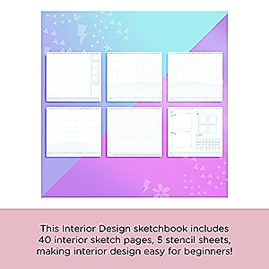 Fashion Angels Fashion Design Sketch Portfolio Artist Set & Interior Design Sketch Portfolio- Sketch Book- Learn Interior Design