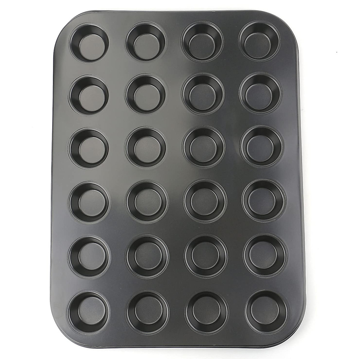 Kingrol 24-Cup Nonstick Mini Cupcake & Muffin Pans, Carbon Steel Baking Pans - 2 Pack