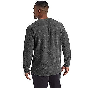 C9 Champion Men's Waffle Thermal Knit Crew Pullover, Ebony Heather, XL