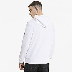 PUMA Men's Standard BMW MMS Essentials Logo Hoodie, White, Large