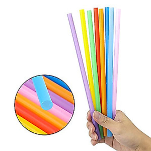 Tomnk 120 Pack Jumbo Smoothie Straws, 10.3 Inch Straws Disposable Milkshake Straws Extra Long