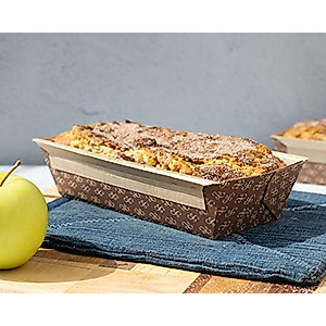 JA Kitchens Disposable Bread Loaf Pans for Baking - 7 x 3.5 x 2 Inches - Medium Kraft Paper Bread Pan - SET of 32