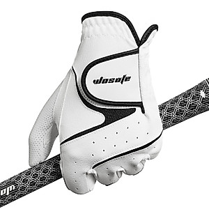 Golf Glove Left Hand Men PU Transparent Non-Slip Nanocloth Lycra Accessories No Sweat Comfortable all Weather with Scorer and Tee