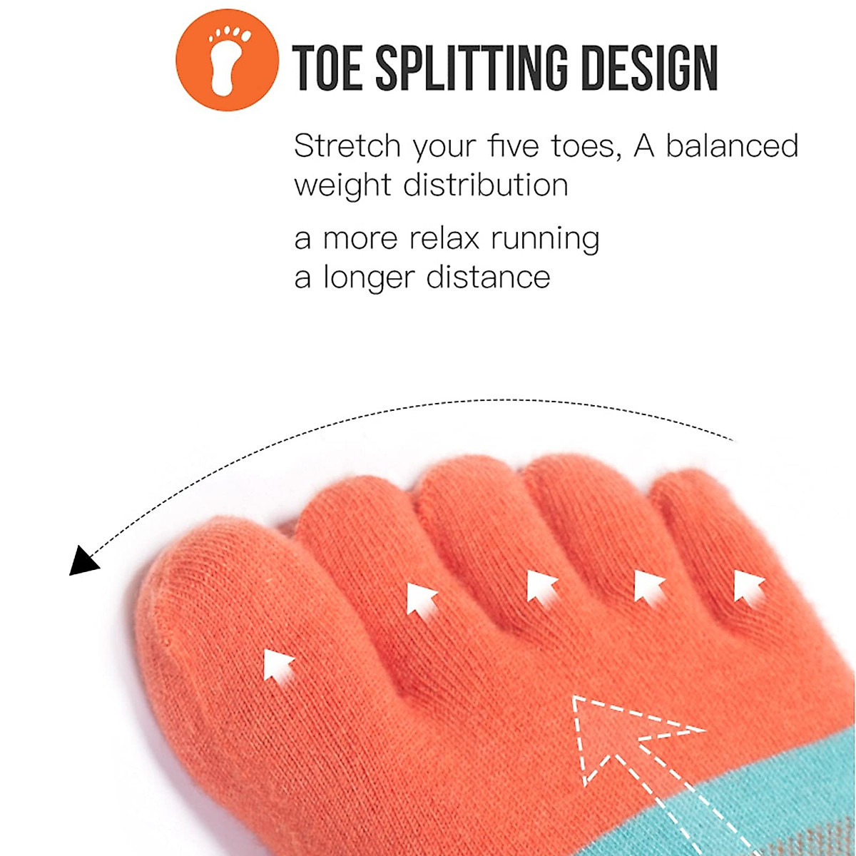 AONIJIE Pack of 3 Sports Socks Athletic Five Toe Socks for Men Women Running Hiking Wicking Crew Mid Cut M Size