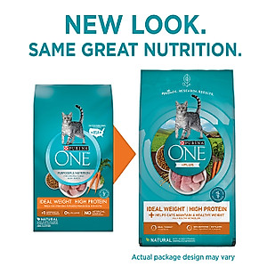 Purina ONE High Protein, Healthy Weight Dry Cat Food, +Plus Ideal Weight With Turkey - 7 lb. Bag