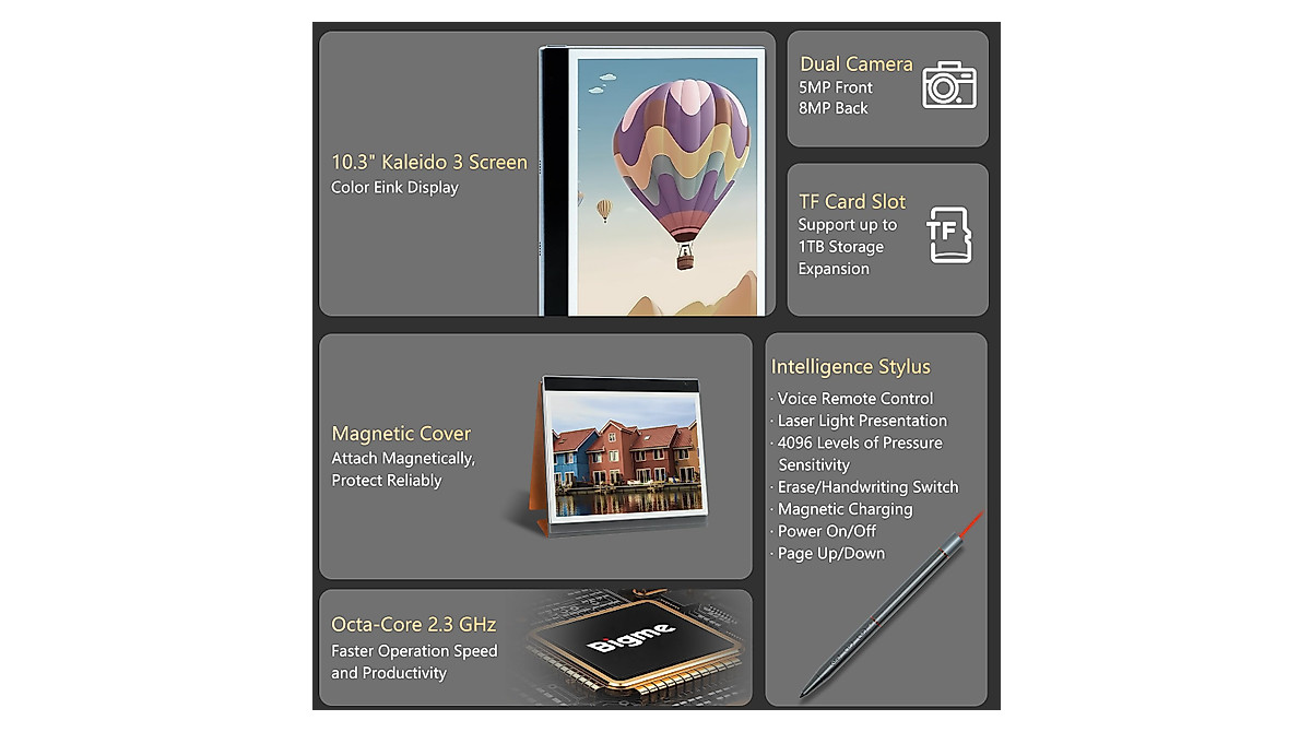 Bigme inkNote Color + Ereader 10.3" Epaper Tablet 6G 128GB E Ink Tablet Digital Paper with Dual ...