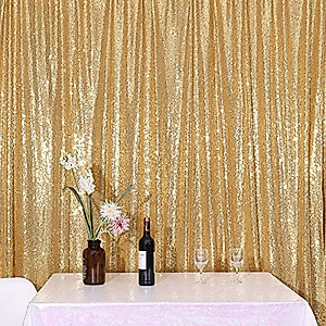 Sparkly Gold PartyDelight Sequin Backdrop, Photography, Christmas Backdrop, 6Ft x 7Ft