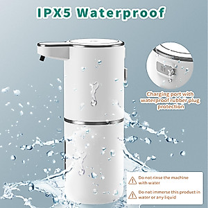 HOMELYLIFE Automatic Foam Soap Dispenser,12.85oz Touchless Soap Dispenser with Smart Display,4 Levels Adjustable Liquid Hand Free Soap Dispenser,Dish Soap Dispenser for Kitchen,Bathroom,Public Places