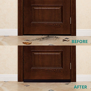 Door Draft Stopper Under Door Draft Blocker Insulator Door Sweep Weather Stripping Noise Stopper Strong Adhesive 2" Width x 39" Length (Black)