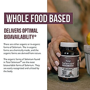Total Selenium - 200 mcg, Plant-Based Selenium - Full Spectrum, Contains 4 Essential Organic Forms of Selenium Including Selenomethionine - Derived from Garlic - 60 Capsules