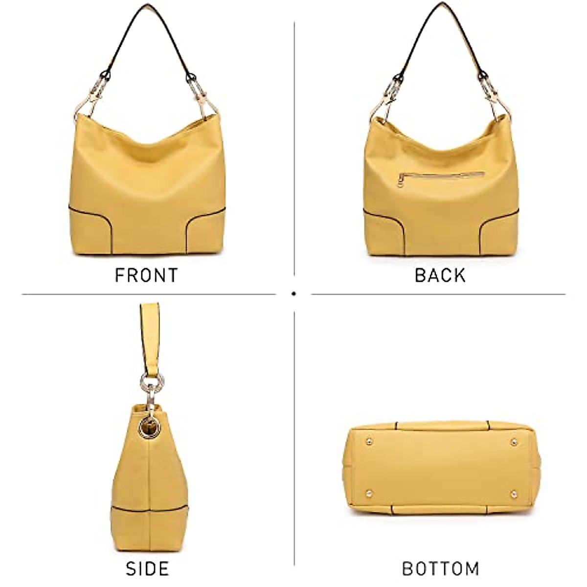 Dasein Hobo Purses Handbags for Women Soft PU Leather Slouchy Shoulder Bags Fashion Top Handle Tote Pocketbook